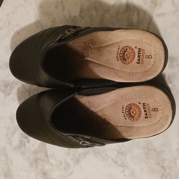 Earth Spirit | Shoes | Earth Spirit Black Womens Gelron Mules Clogs ...